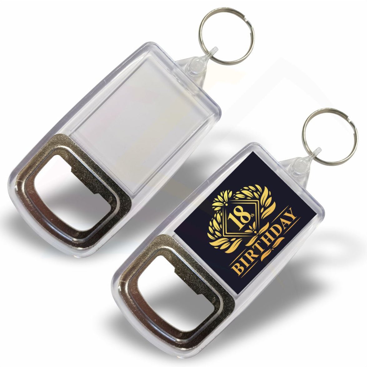 R2 45x35mm Acrylic Bottle Opener Keyrings – Blank or Printed ...